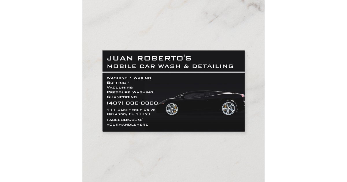 Auto Detailing Cleaning Auto Repair Business Card | Zazzle