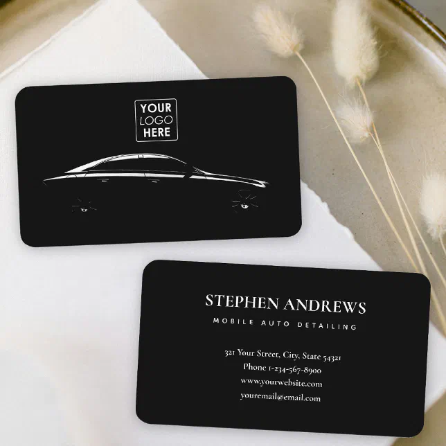 Auto Detailing Cleaning Auto Repair Business Logo Business Card | Zazzle