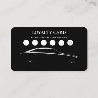 Auto Detailing Cleaning Auto Repair Loyalty Card | Zazzle