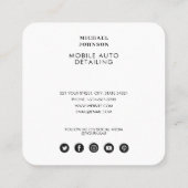 Auto Detailing Cleaning Auto Repair QR Code Social Square Business Card ...