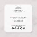 Auto Detailing Cleaning Auto Repair QR Code Social Square Business Card ...