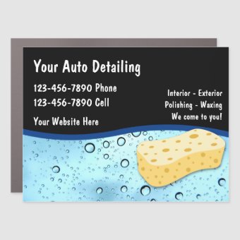 Auto Detailing Mobile Advertising Car Magnets | Zazzle