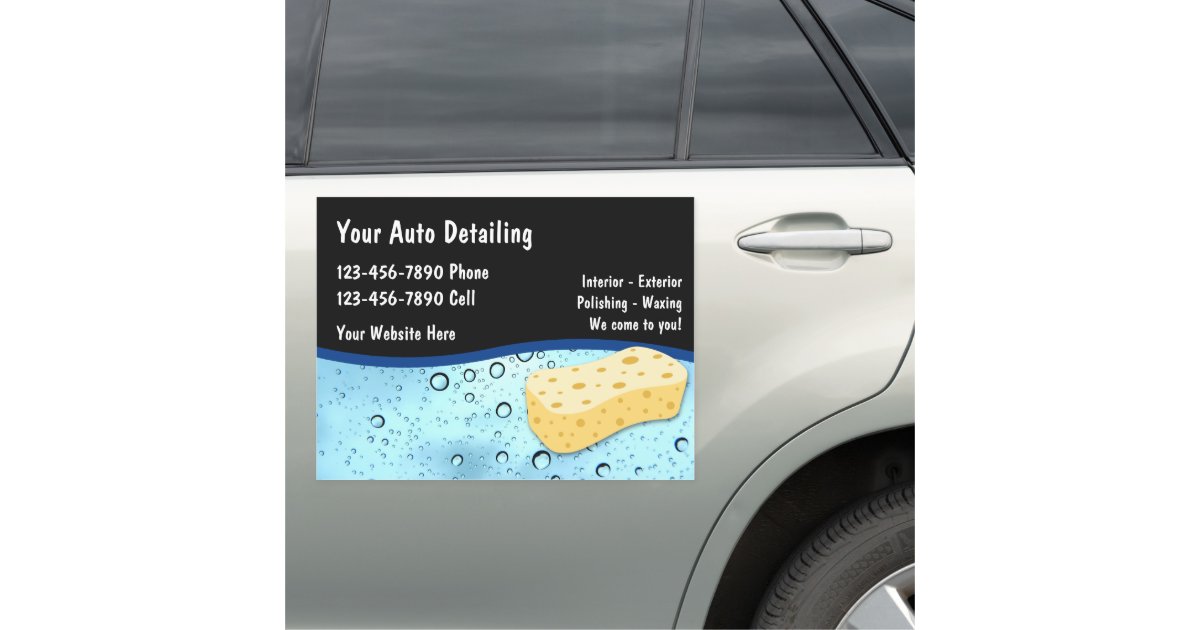 Auto Detailing Mobile Advertising Car Magnets | Zazzle