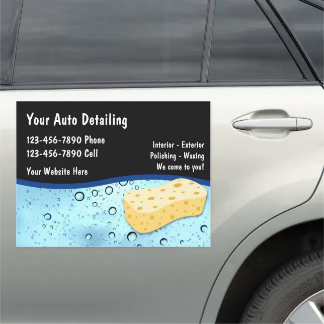 Auto Detailing Mobile Advertising Car Magnets | Zazzle