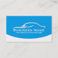 Auto Detailing Modern Blue Plain Automotive Business Card | Zazzle