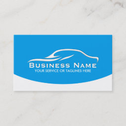 Auto Detailing Modern Blue Plain Automotive Business Card | Zazzle