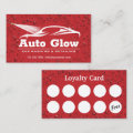 Auto Detailing Modern Red Car Cleaning Loyalty Business Card | Zazzle