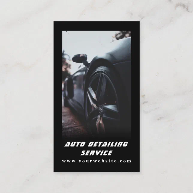 Auto Detailing Professional Automotive Car QR Code Business Card | Zazzle