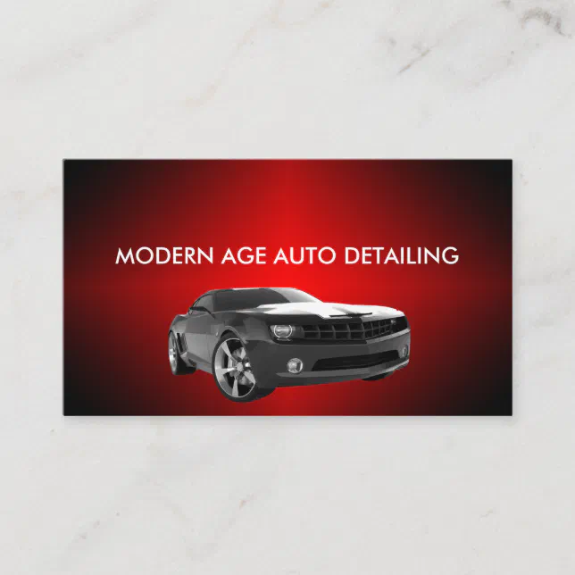 Auto Detailing Services Appointment Card | Zazzle