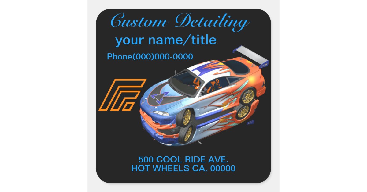 Auto Detailing Stickers | Zazzle
