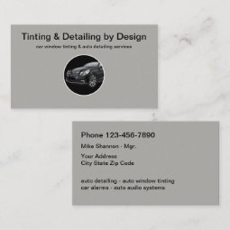 Auto Detailing Window Tinting Business Card | Zazzle