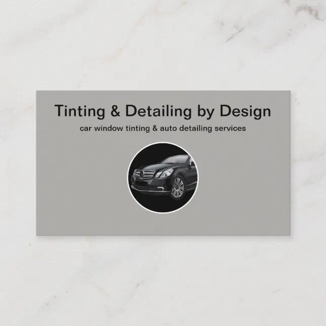 Auto Detailing Window Tinting Business Card | Zazzle