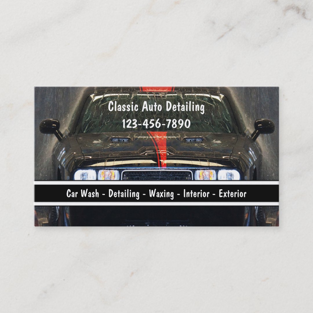 Auto Detailng Business Cards | Zazzle