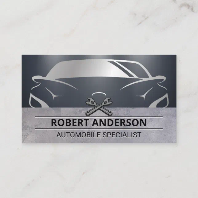 Auto Front View | Wrenches | Repair Business Card | Zazzle