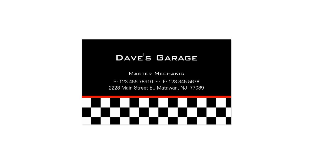 Modern Car Garage Business Cards