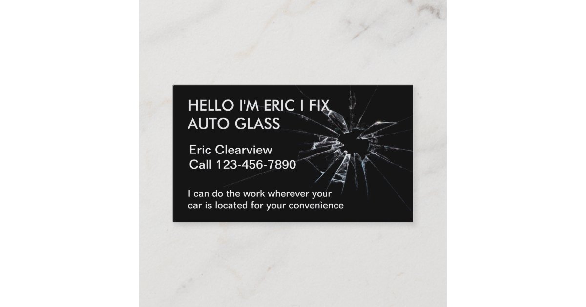 Auto Glass Business Cards | Zazzle.com