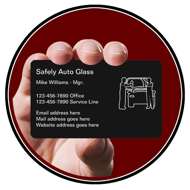 Auto Glass Installation And Repair Business Card | Zazzle