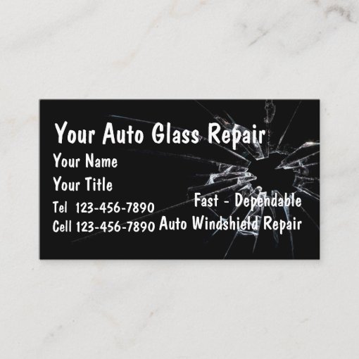 Auto Glass Repair Business Card | Zazzle