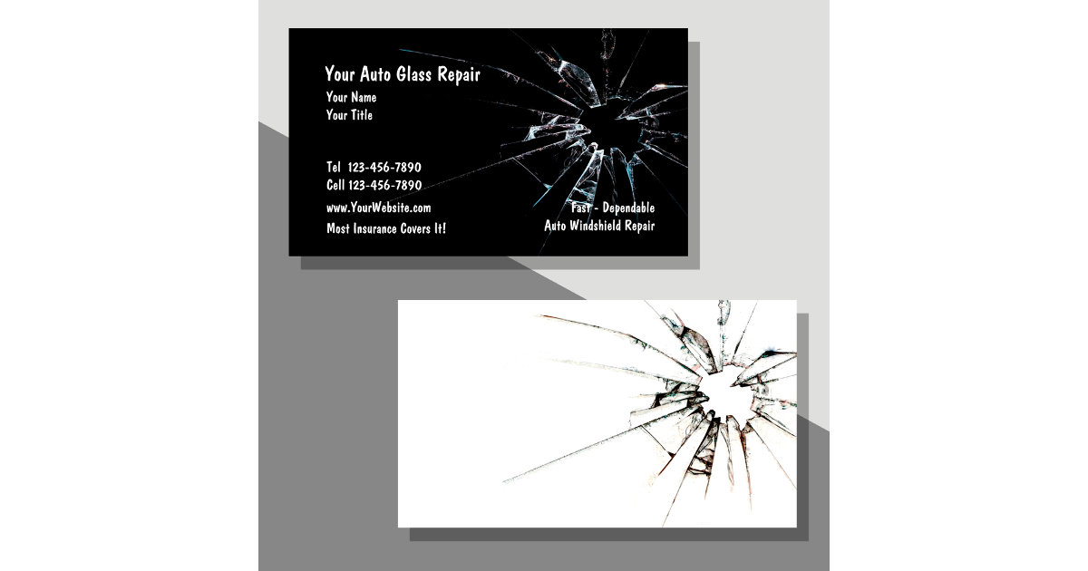Auto Glass Repair Business Card | Zazzle