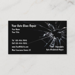 Auto Glass Repair Business Card | Zazzle