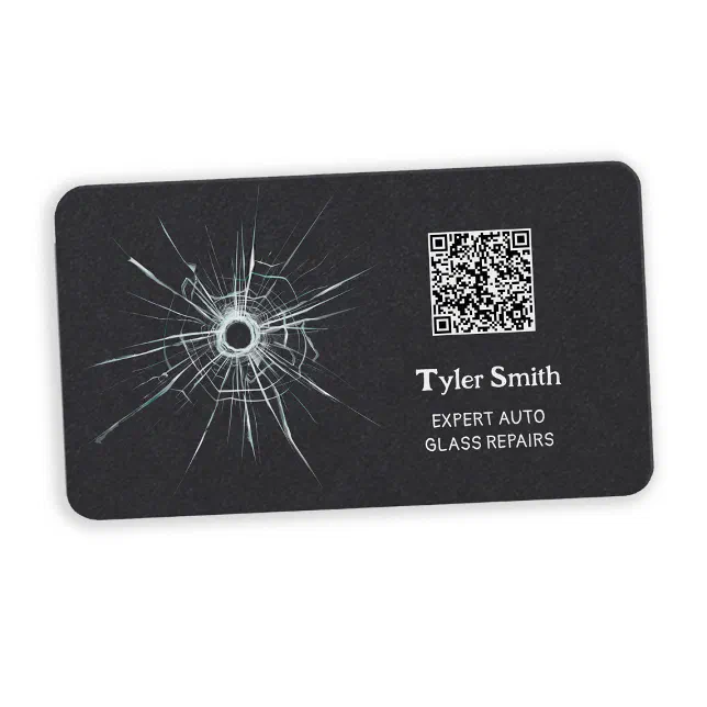 Auto Glass Repair Premium QR Business Card | Zazzle