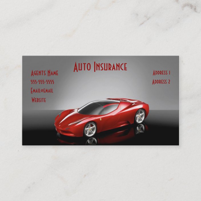 auto insurance business card | Zazzle.com