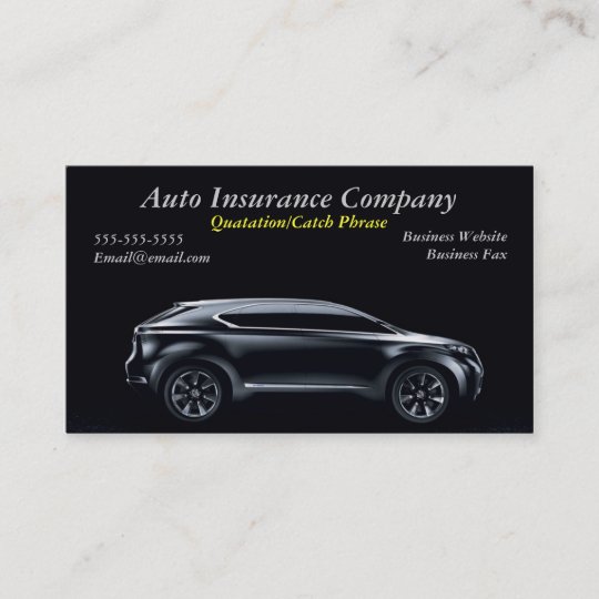 auto insurance business card | Zazzle.com