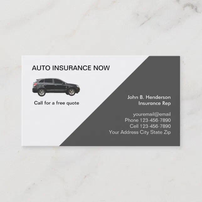 Auto Insurance Business Cards | Zazzle