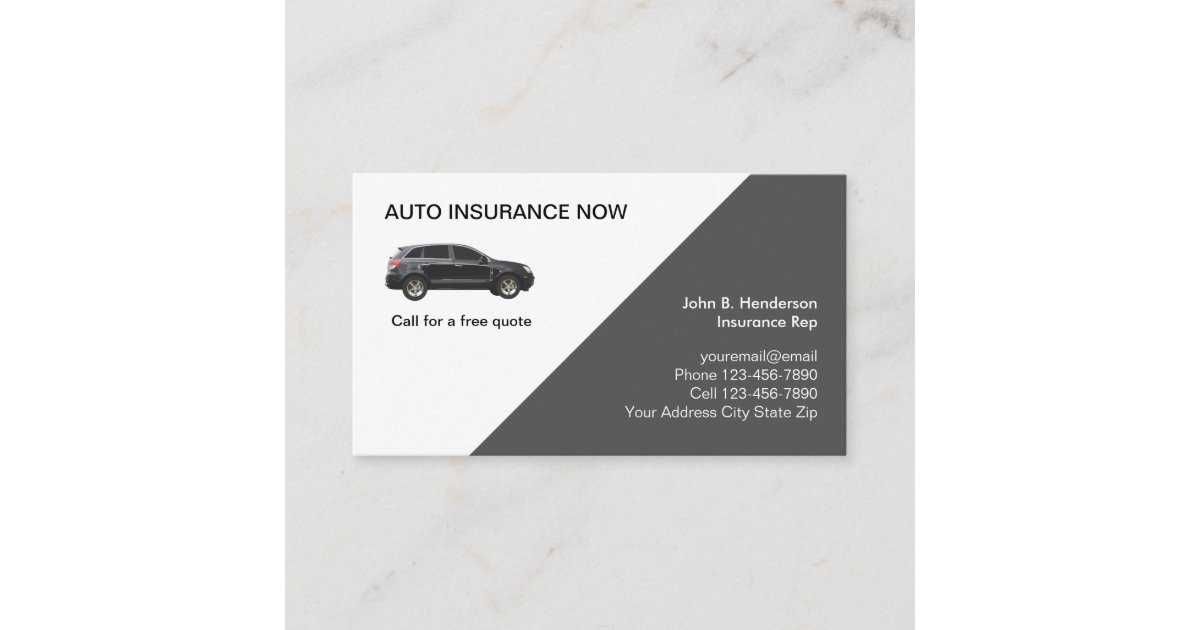 Auto Insurance Business Cards | Zazzle
