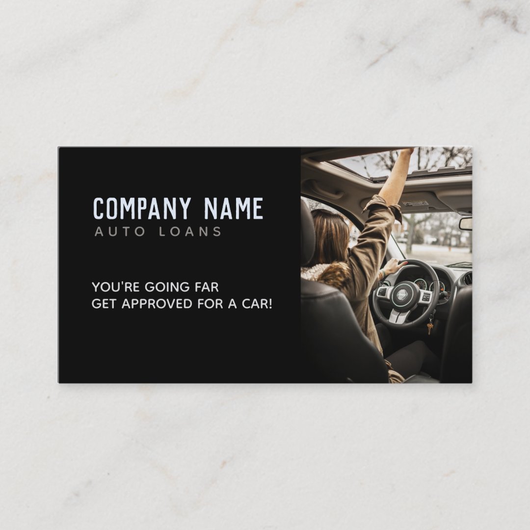 Auto Loans Slogans Business Card | Zazzle