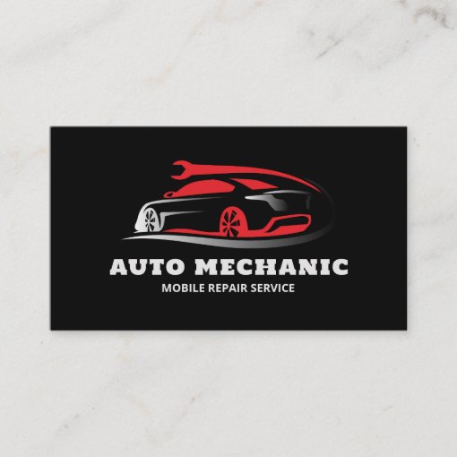 Auto Mechanic Automotive Repair Service Business Card | Zazzle