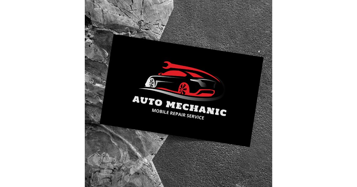 Auto Mechanic Automotive Repair Service Business Card | Zazzle