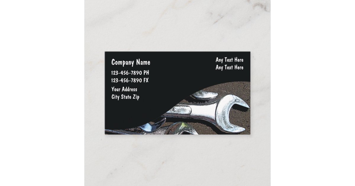 Auto Mechanic Business Cards | Zazzle