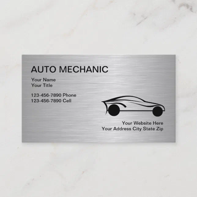 Auto Mechanic Business Cards | Zazzle
