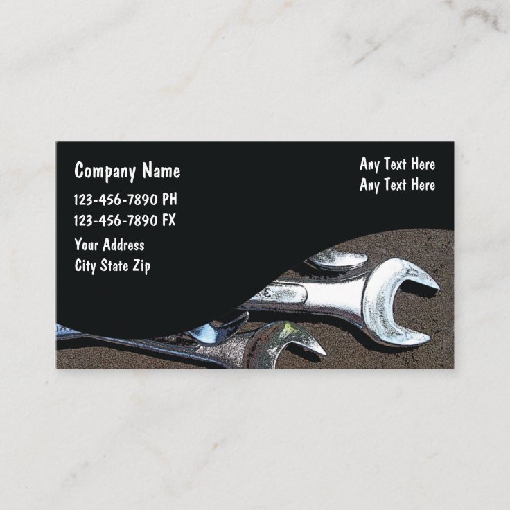 Auto Mechanic Business Cards | Zazzle