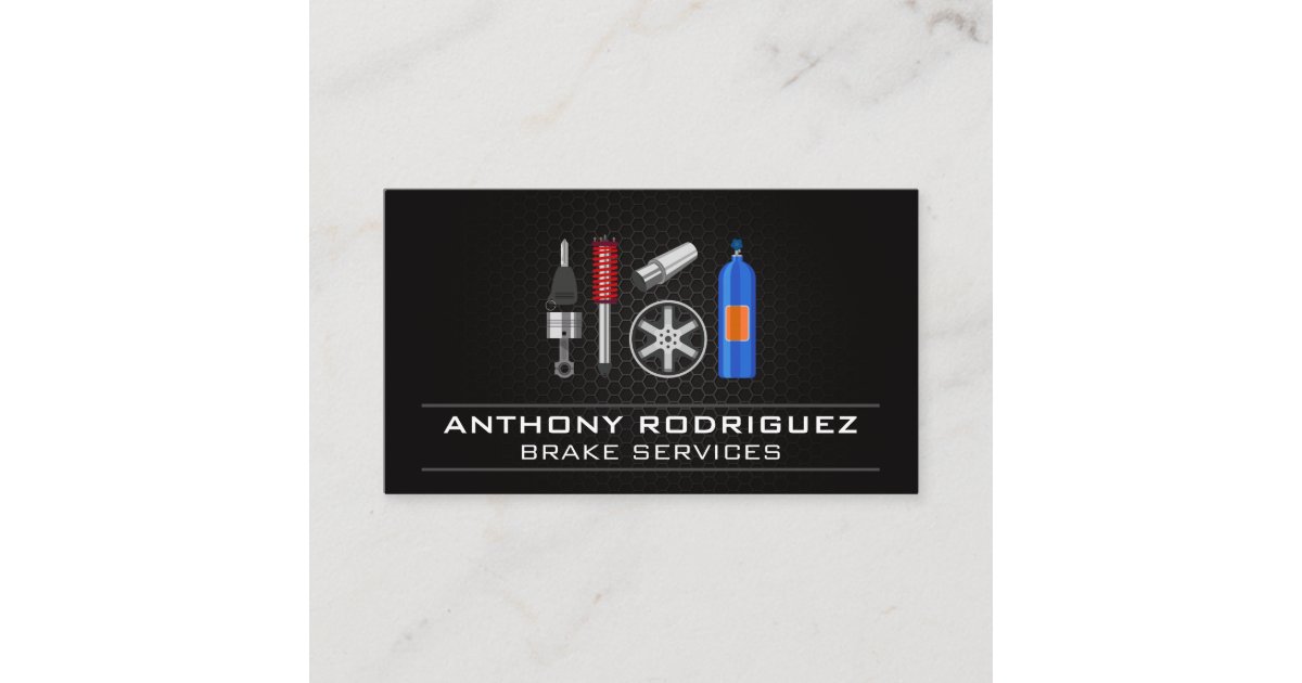 Auto Mechanic | Car Parts Business Card | Zazzle