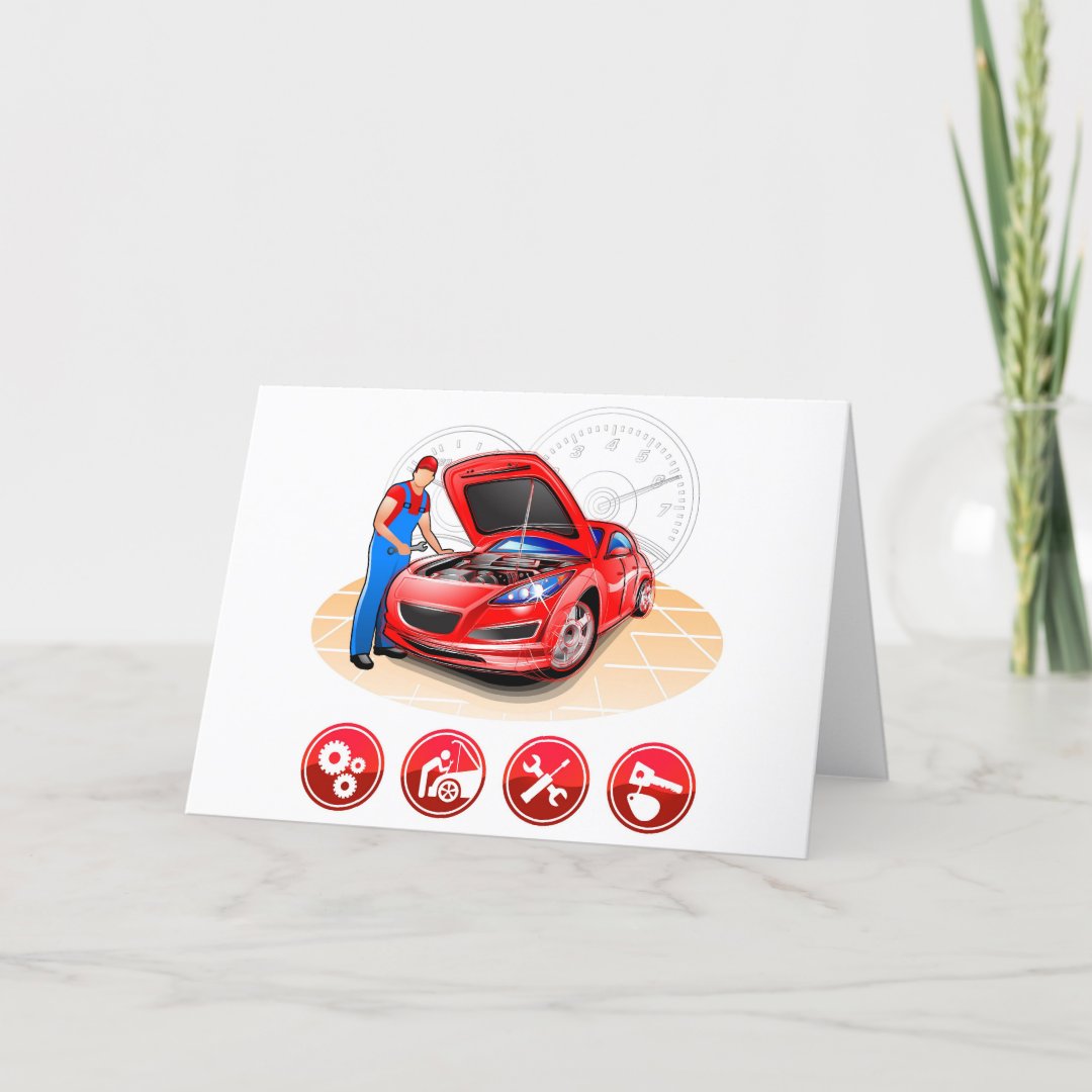 Auto-mechanic Card | Zazzle