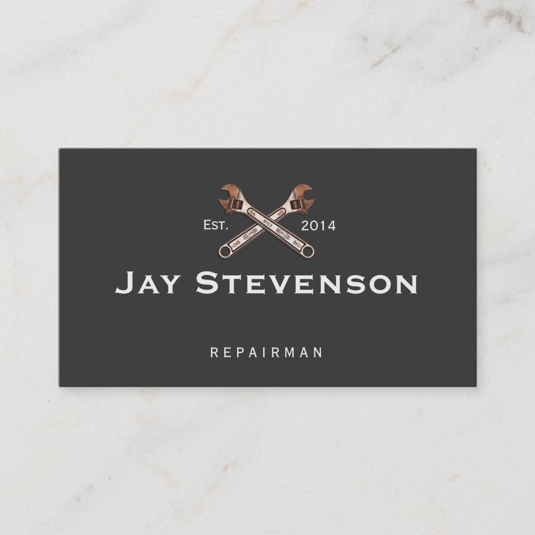 Auto Mechanic / Home Repair Wrench Business Card | Zazzle