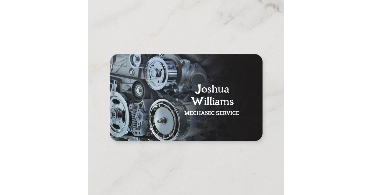 Auto Mechanic Small Engine Repair Business Card | Zazzle