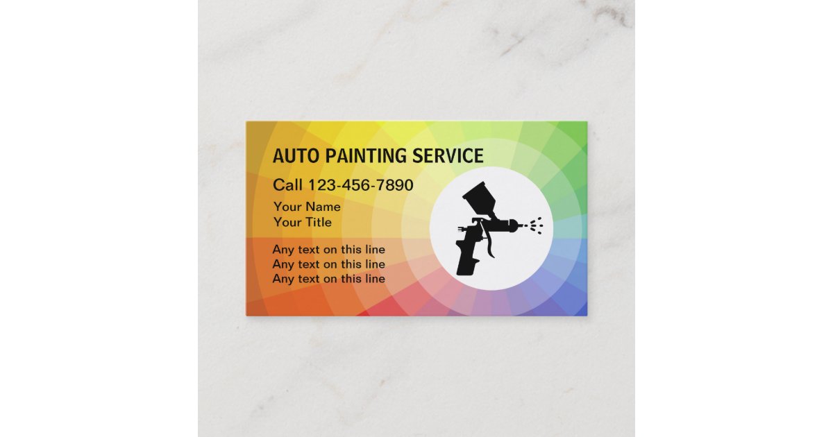 Auto Painting Business Cards | Zazzle