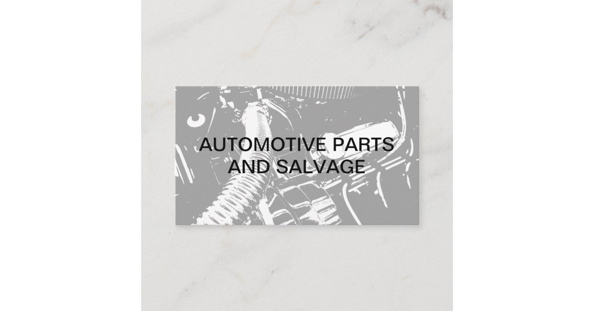 Auto Parts And Salvage Business Business Card | Zazzle