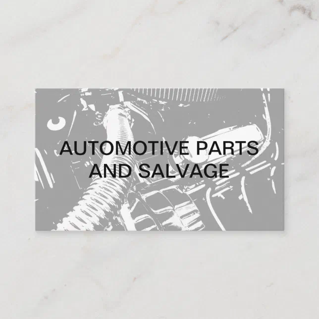 Auto Parts And Salvage Business Business Card | Zazzle