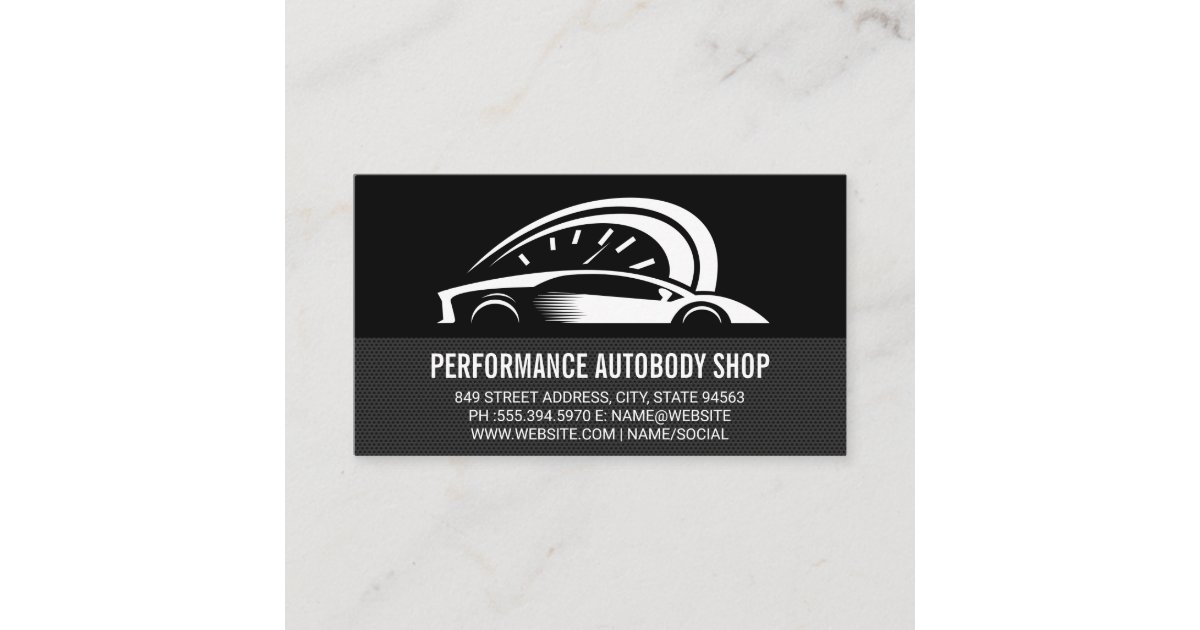 Auto Parts Logo | Performance Business Card | Zazzle