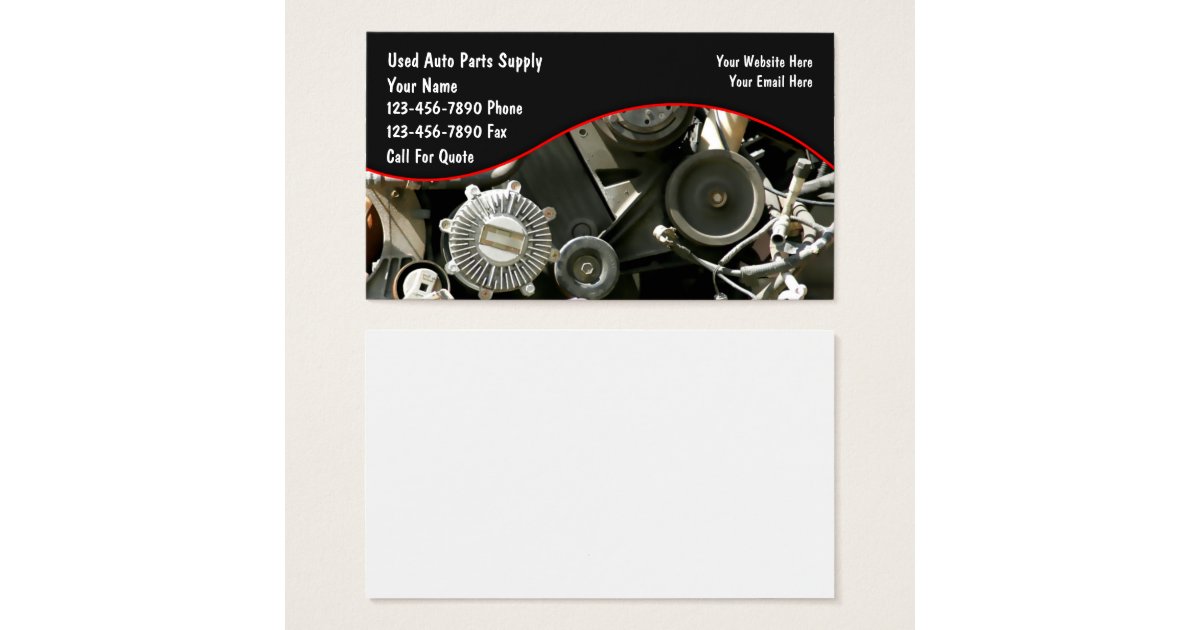 Auto Parts Salvage Business Cards | Zazzle