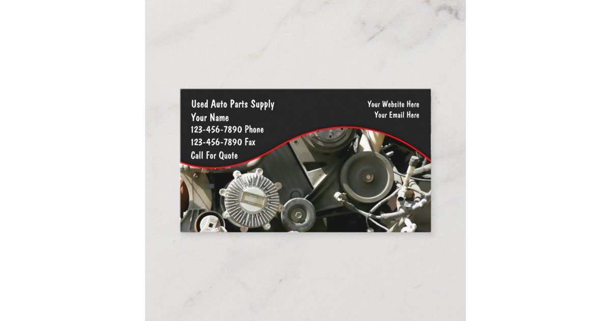 Auto Parts Salvage Business Cards | Zazzle