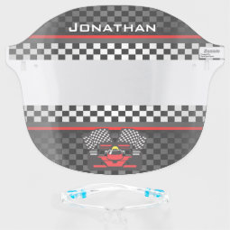 Auto Racing Design Face Shield | Zazzle