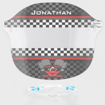 Auto Racing Design Face Shield | Zazzle