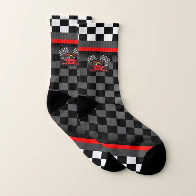 Auto Racing Design Socks | Zazzle