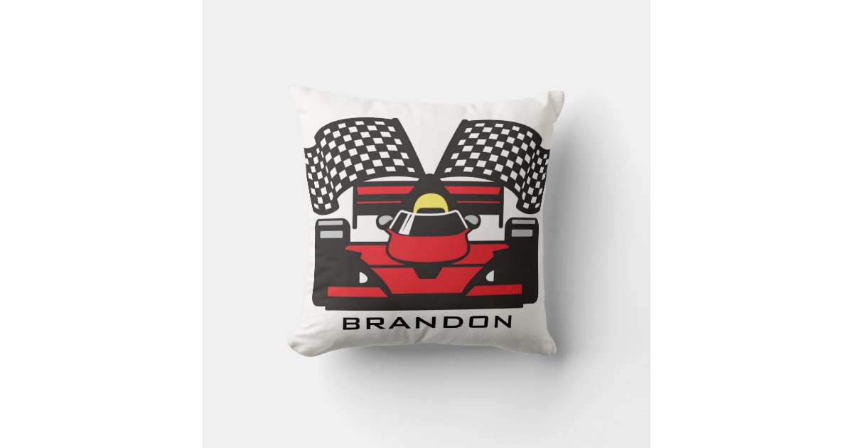 Auto Racing Design Throw Pillow | Zazzle