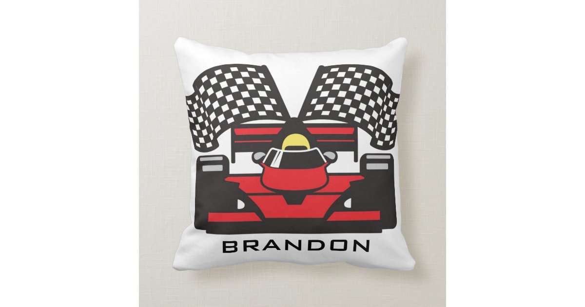 Auto Racing Design Throw Pillow | Zazzle.com